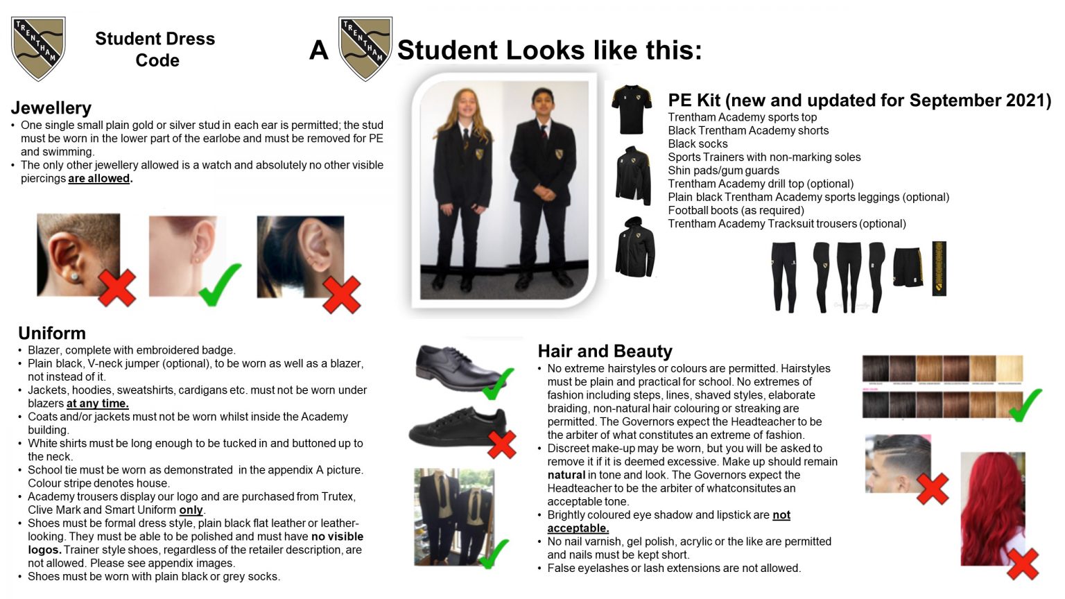 Uniform & Stationery - Trentham Academy